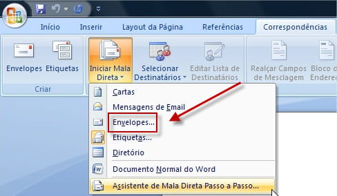 Word 2010 - Envelopes de Mala Direta