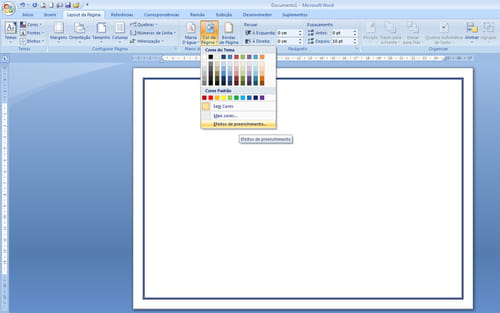 Word 2010 - Cor de página