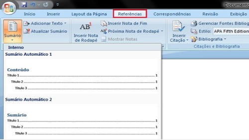 Sumário e hierarquização automáticos no Word - CCM